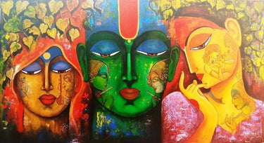 Krishna Meera Paintings | Buy Meera Krishna Wall Art Online – ArtZolo.com