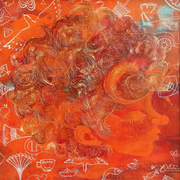 Orange Color Paintings & Artworks on Canvas | Buy Modern Orange Color ...