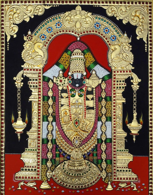 Balaji Tanjore Paintings | Buy Lord Balaji Thanjavur Artworks Online ...