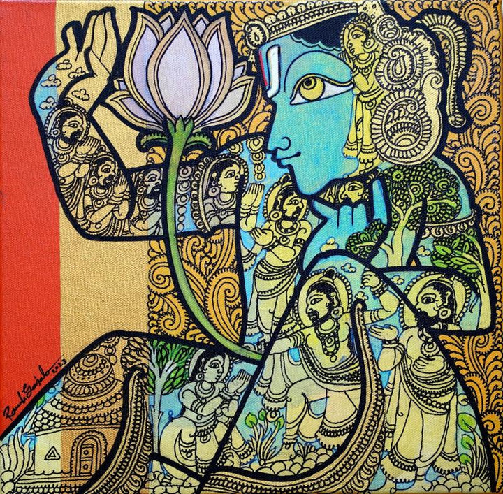 Lord Vishnu Acrylic Paintings | Buy Vishnu Acrylic Paintings for Home ...