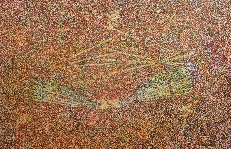 "Untitled 3": Light Brown Watercolor Painting by Amit Kshirsagar | ArtZolo.com