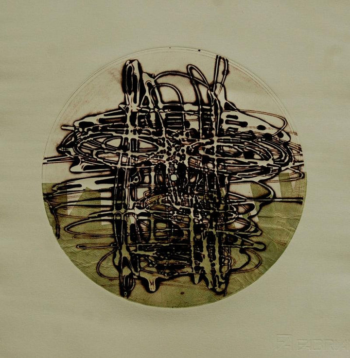 "Expression Of Life 1": Light Brown Printmaking by Nagesh Gadekar ...