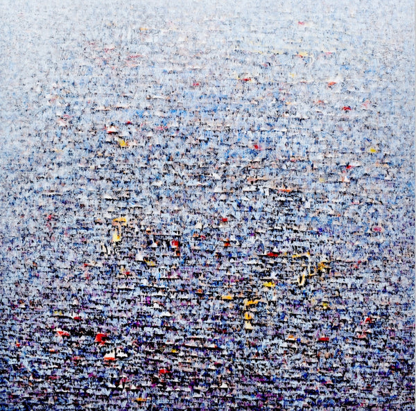 "Inward Journey Of Nature 4": Blue-Violet Abstract painting by Anand ...