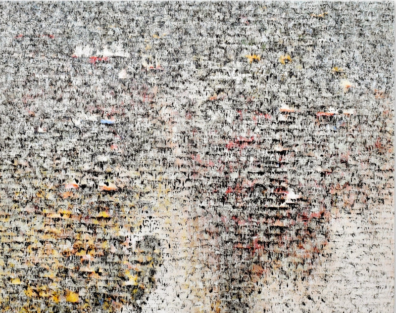 "Inward Journey Of Nature 5": Steel Grey Abstract painting by Anand ...