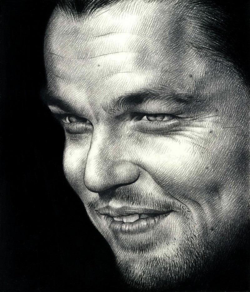 "Leonardo Dicaprio": White Pencil Drawing by Pranab Das | ArtZolo.com