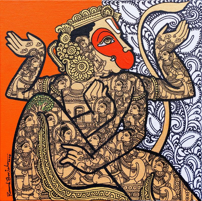 Hanuman Artworks & Paintings | Buy Hanuman Abstract Wall Art Online ...