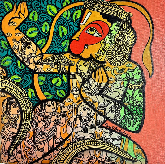 Hanuman Artworks & Paintings | Buy Hanuman Abstract Wall Art Online ...