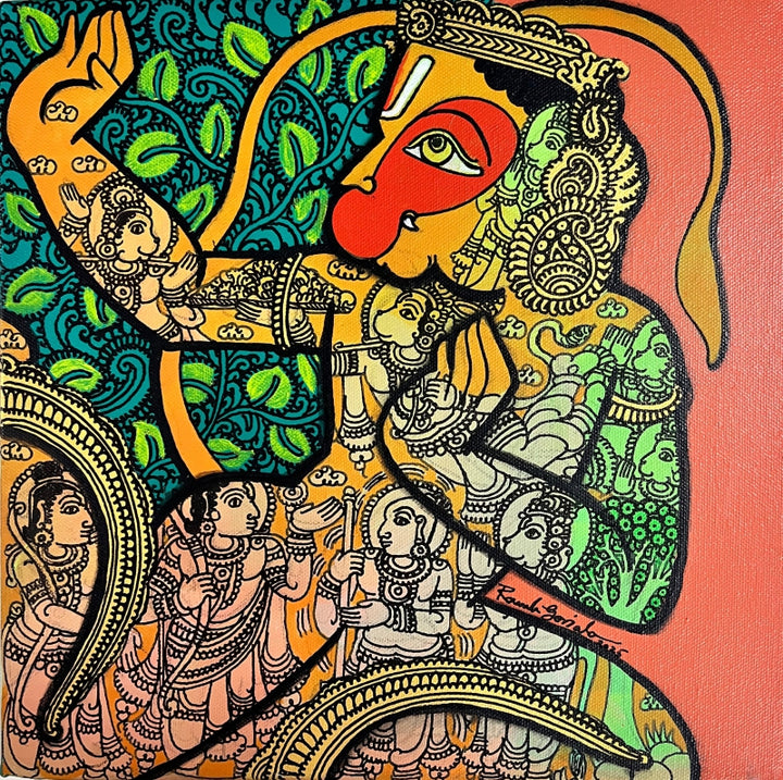 Hanuman Artworks & Paintings | Buy Hanuman Abstract Wall Art Online ...