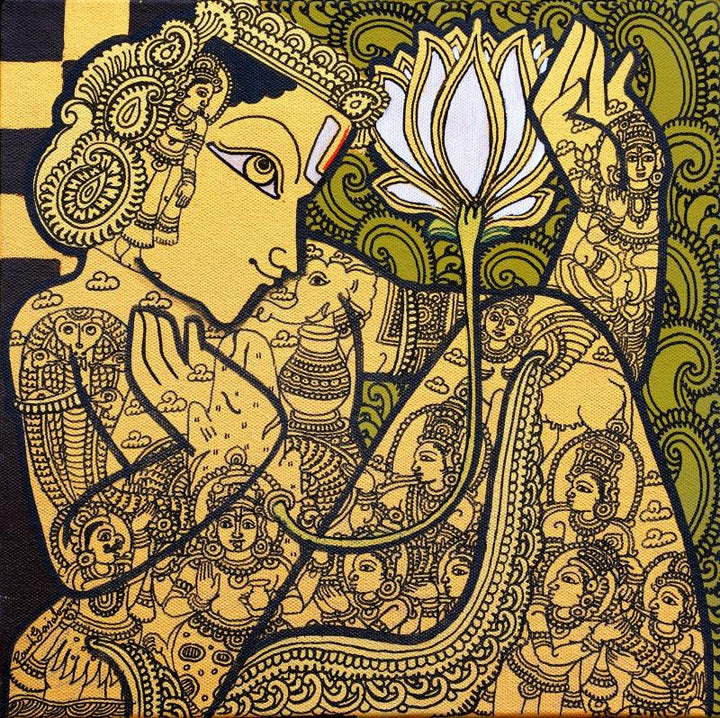 Lord Vishnu Paintings & Art | Buy Modern Vishnu Artworks On Canvas ...