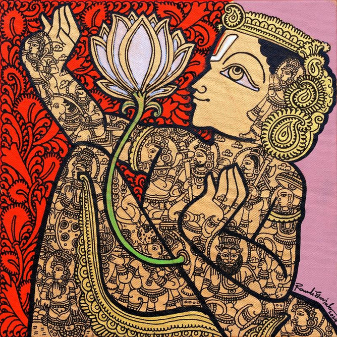 Lord Vishnu Paintings & Art | Buy Modern Vishnu Artworks On Canvas ...