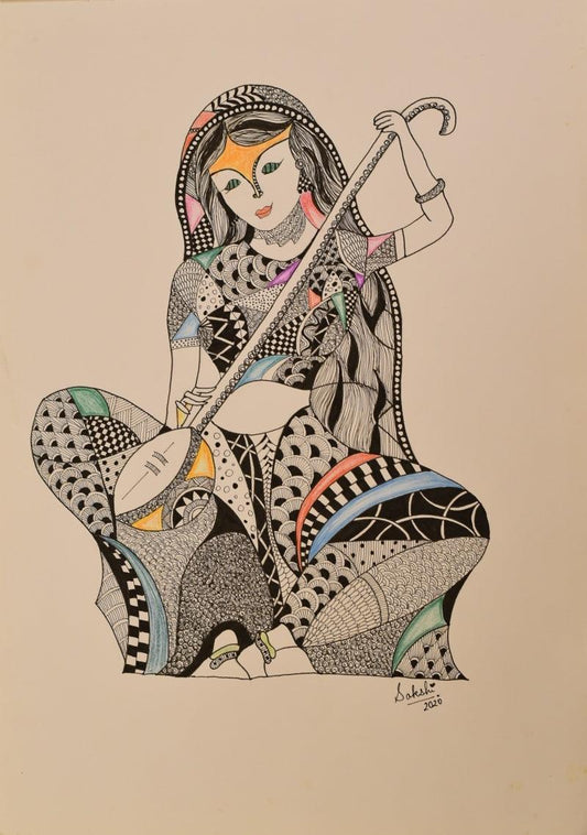 Krishna Meera Paintings | Buy Meera Krishna Wall Art Online – ArtZolo.com