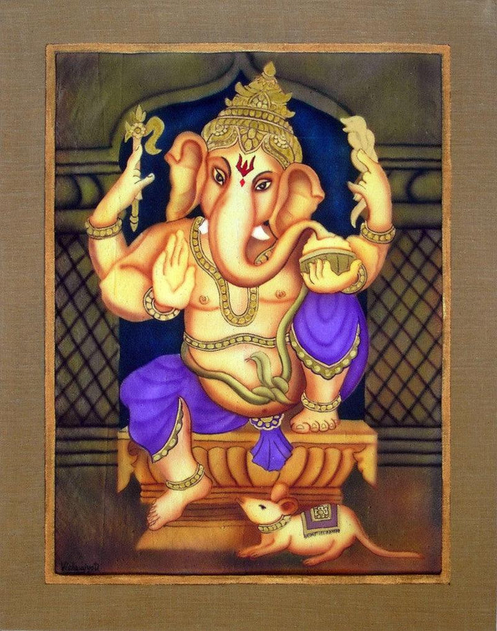 "Purple Ganesha": Violet Airbrush Painting by Vishwajyoti Mohrhoff ...