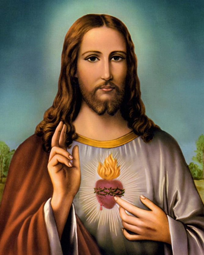 Jesus Christ Paintings | Sacred Heart Wall Art | Christian Paintings ...