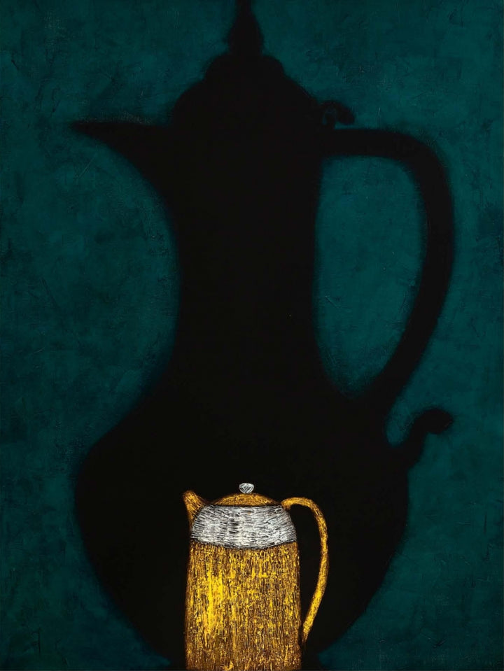 "Second Self 2": Blue-Green Still-life painting by Trupti Joshi ...