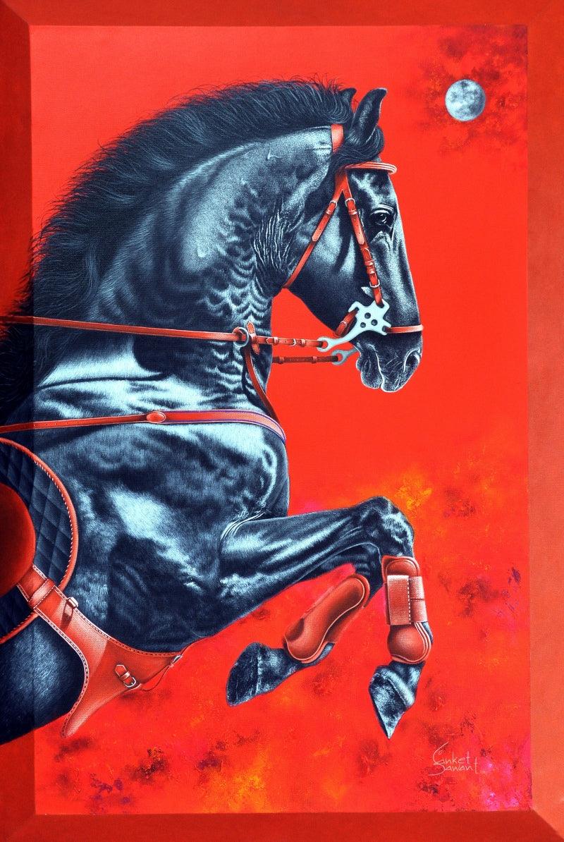"Unstoppable 2": Grey Acrylic Painting by Sanket Sawant | ArtZolo.com