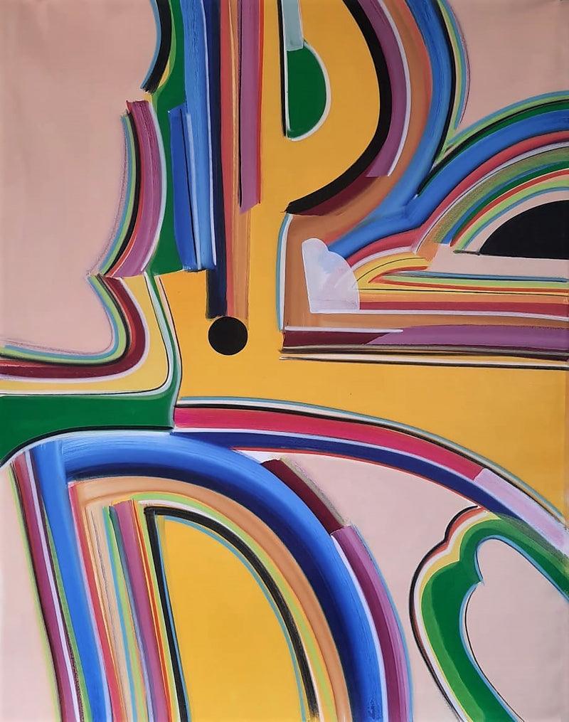 "Visual Subversion Series 2": Light Brown Acrylic Painting by Amit ...